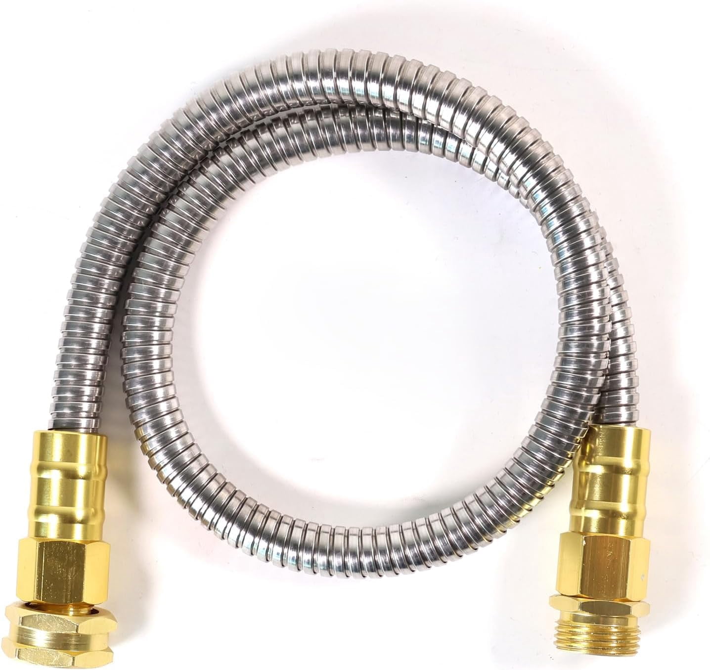 Short Garden Hose 3 ft - 304 Stainless Water Hose Leader, Flexible Hose ...