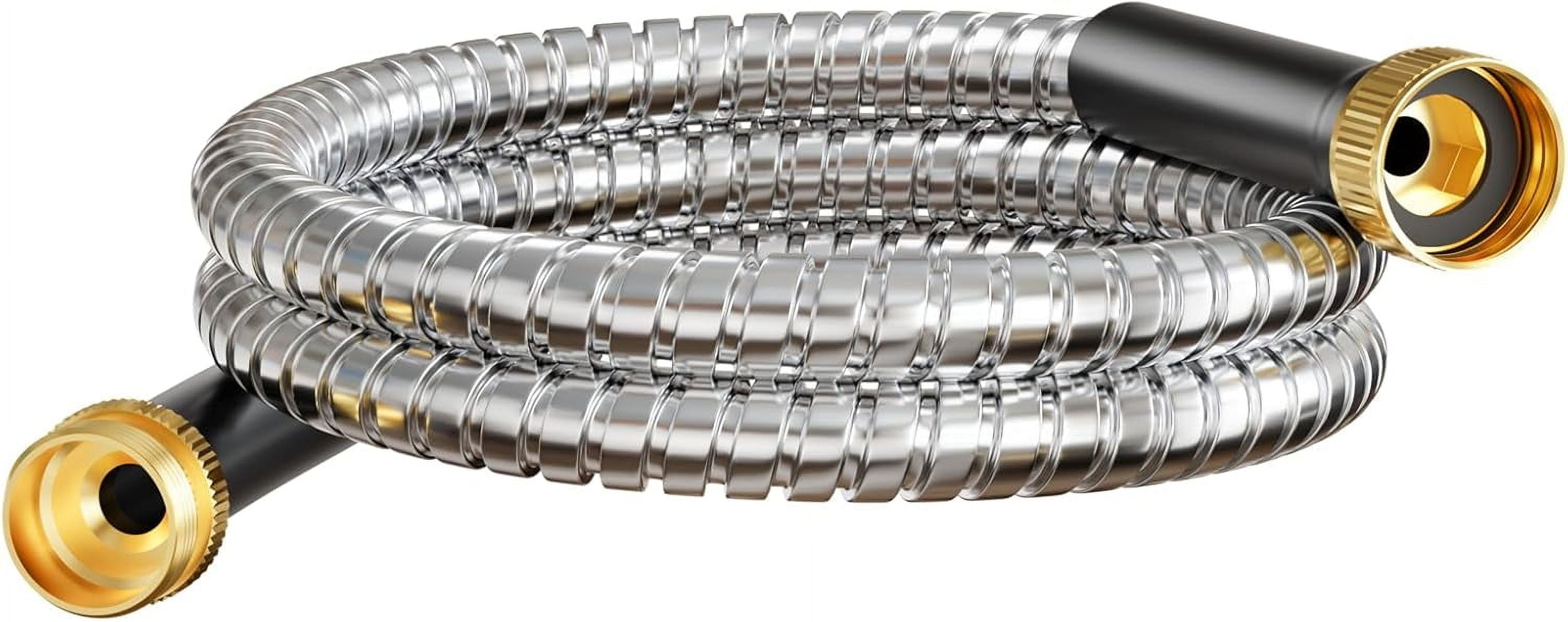 Short Garden Hose 5 ft, Male to Female Stainless Small Water Hose ...