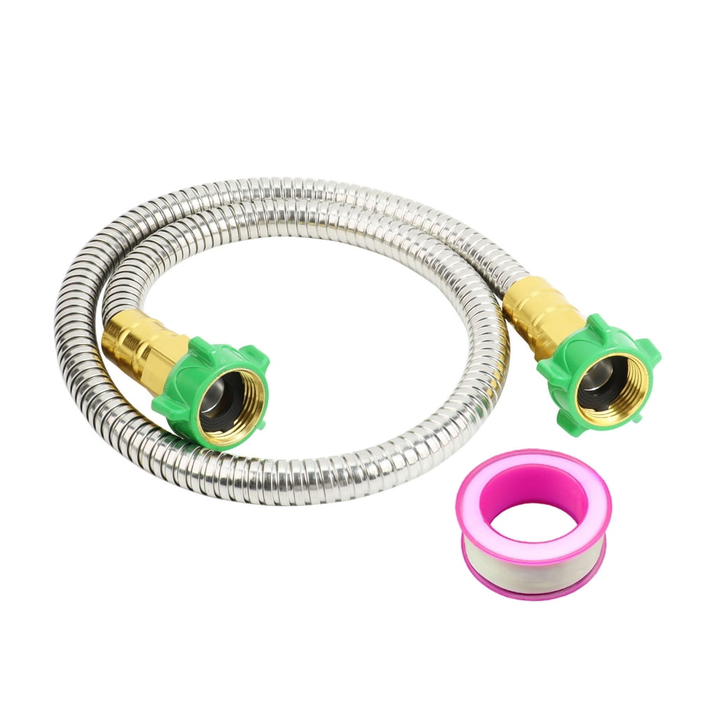 Short Garden Hose Extender Stainless Steel Flexible Hose Connector ...