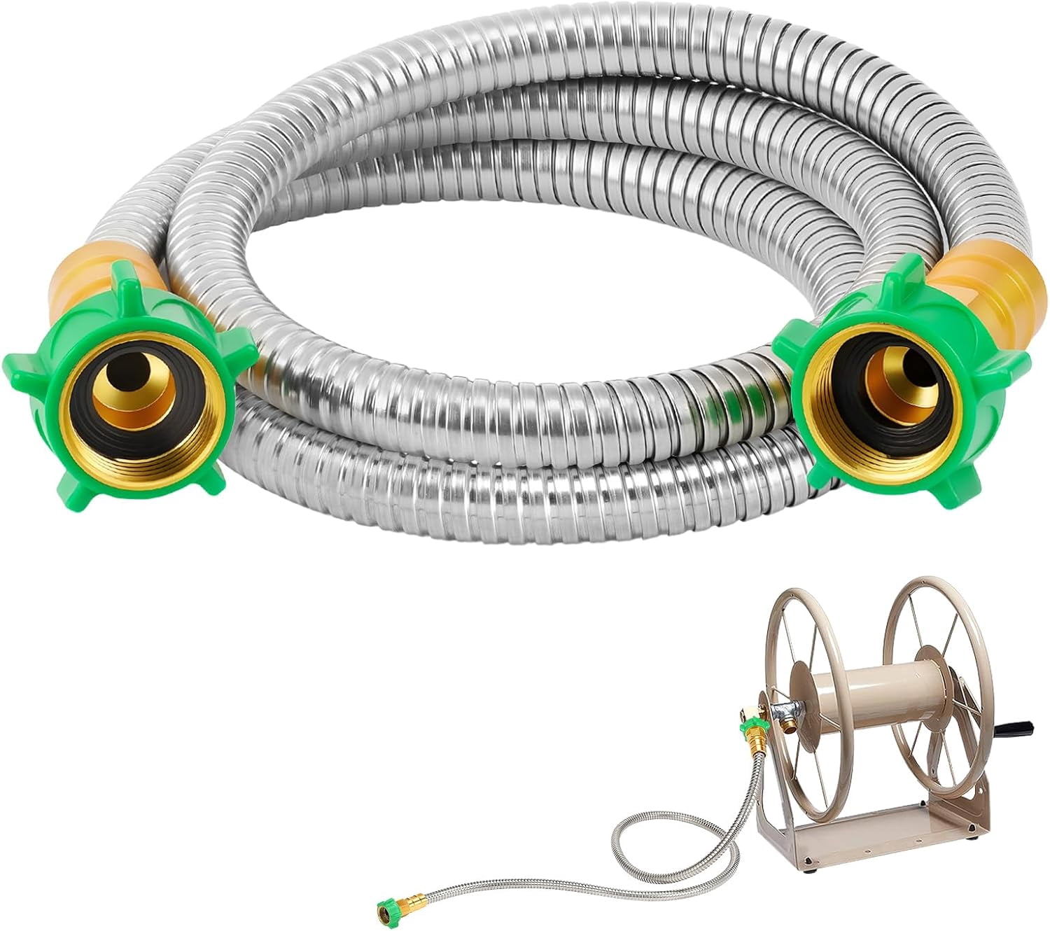 Short Garden Hose, with Female to Female Connector, Heavy Duty 304 ...