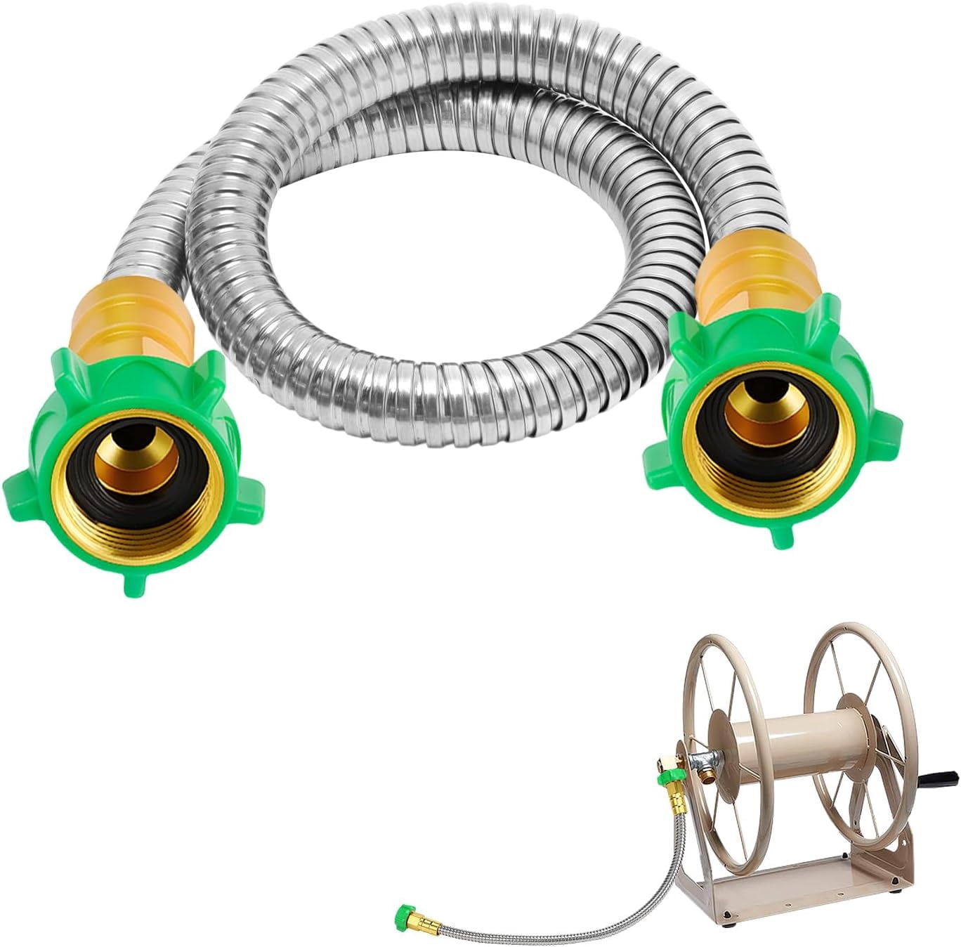 Short Garden Hose, with Female to Female Connector, Heavy Duty 304 ...