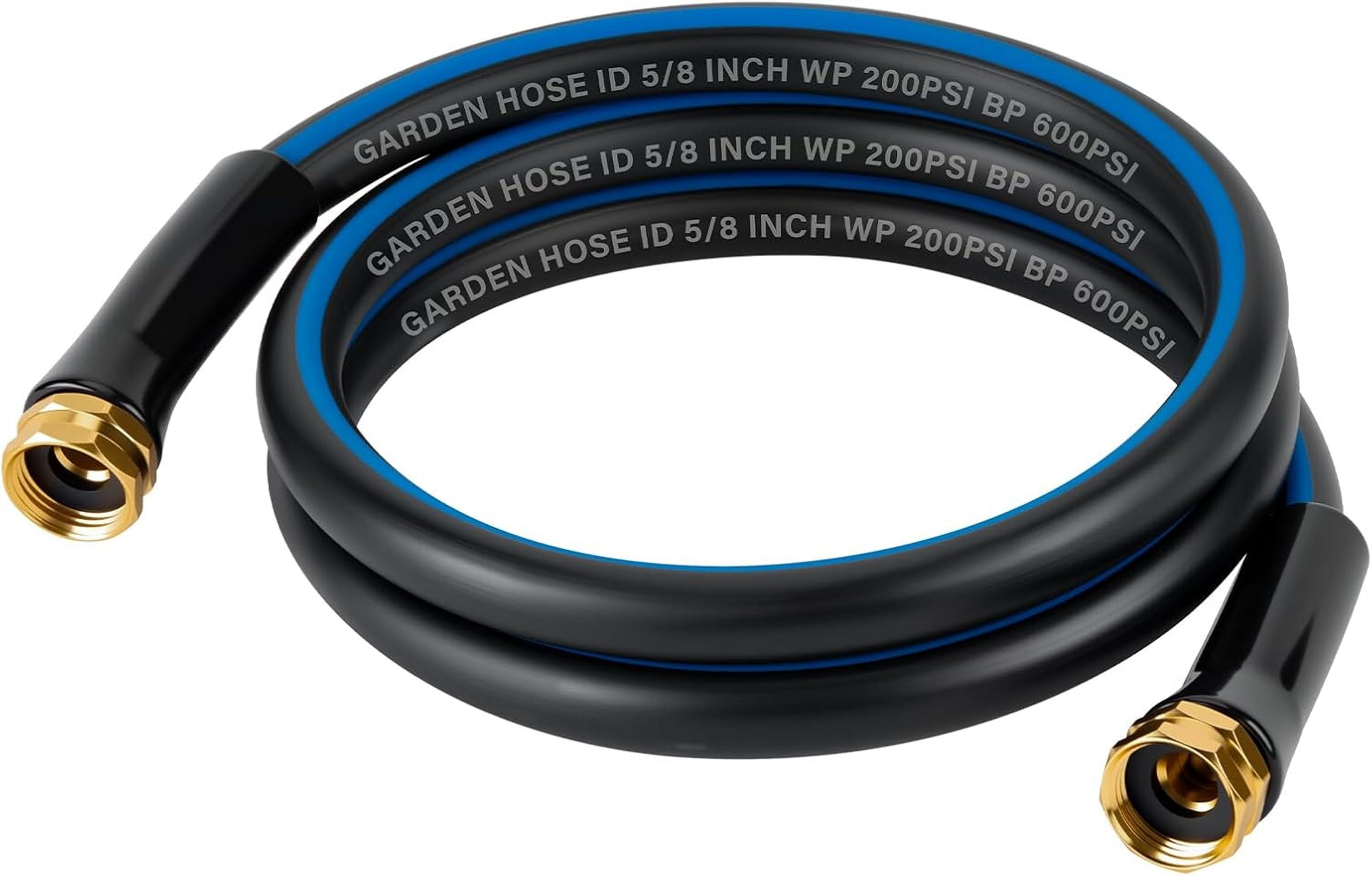 Short Garden Lead-In Hose 6ft X 5/8" Female to Female, 6 Feet Flexible ...