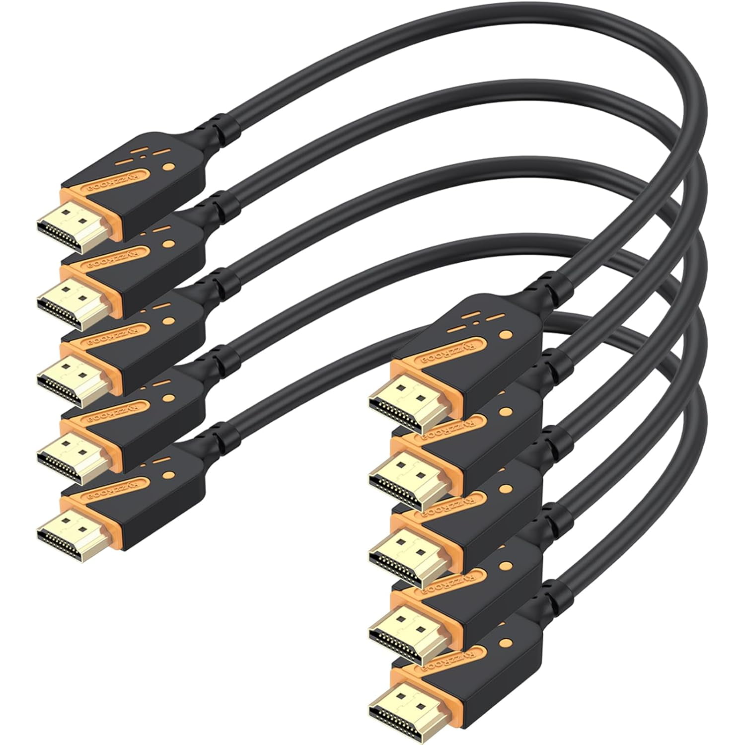 Short HDMI Cable 1 Foot, 5-Pack, 18Gbps High Speed 2.0 Male to Cord, 4K ...