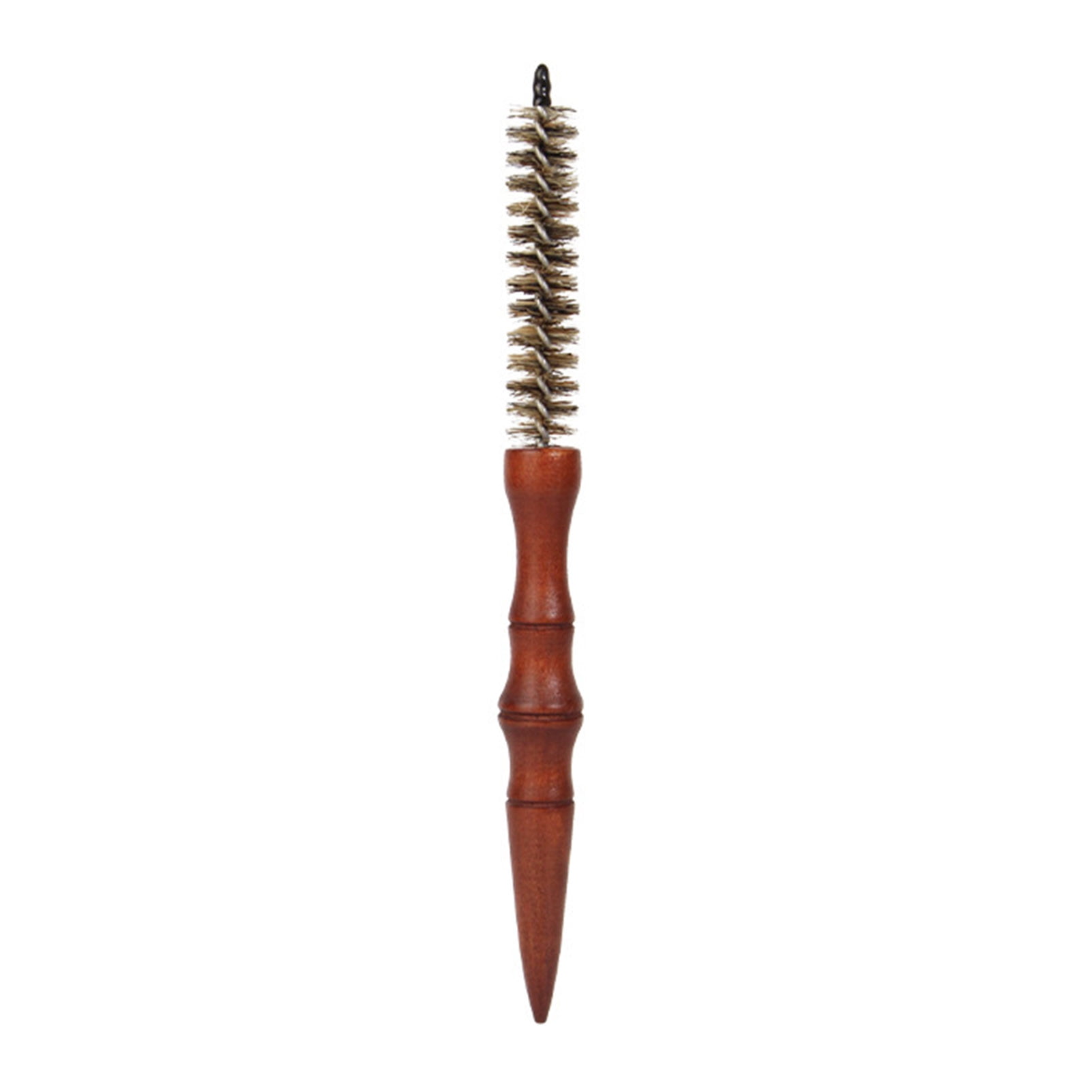 Short Hair Round Brush Small Boar Bristle Round Brush with Wooden ...