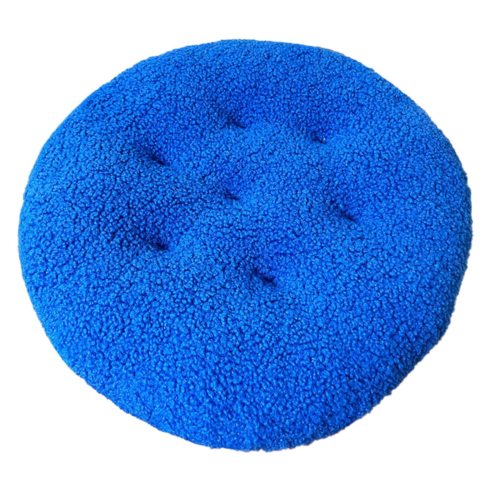 Short Hair Velvet Cushion 16x16 Inch Round Floor Pillow, Soft Furry Mat ...