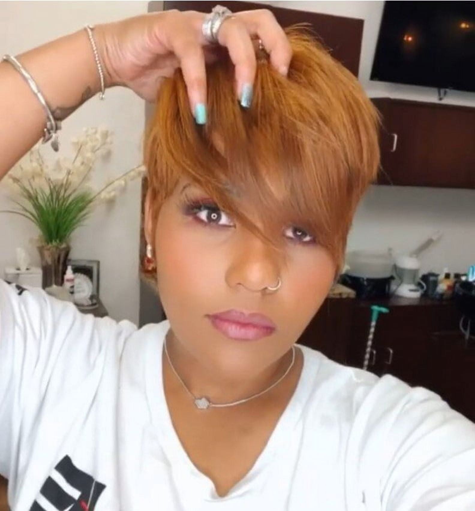 Short Hairstyles for Women Natural Pixie Wigs Synthetic Wigs for Women ...