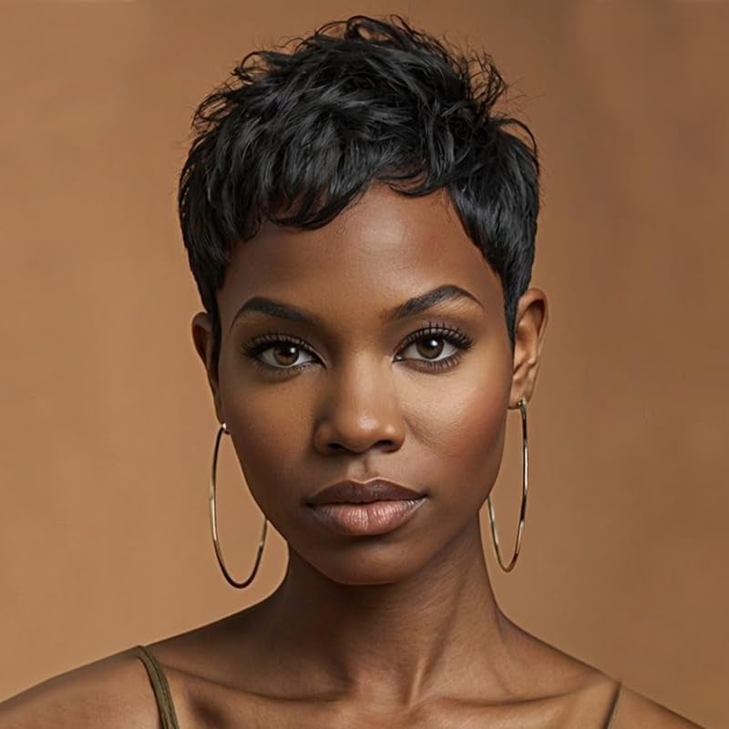 Short Hairstyles for Women Natural Synthetic Wigs for Black Women Short ...