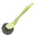 Short Handle Stainless Steel Scrubber With Replacement Wire Pad For ...