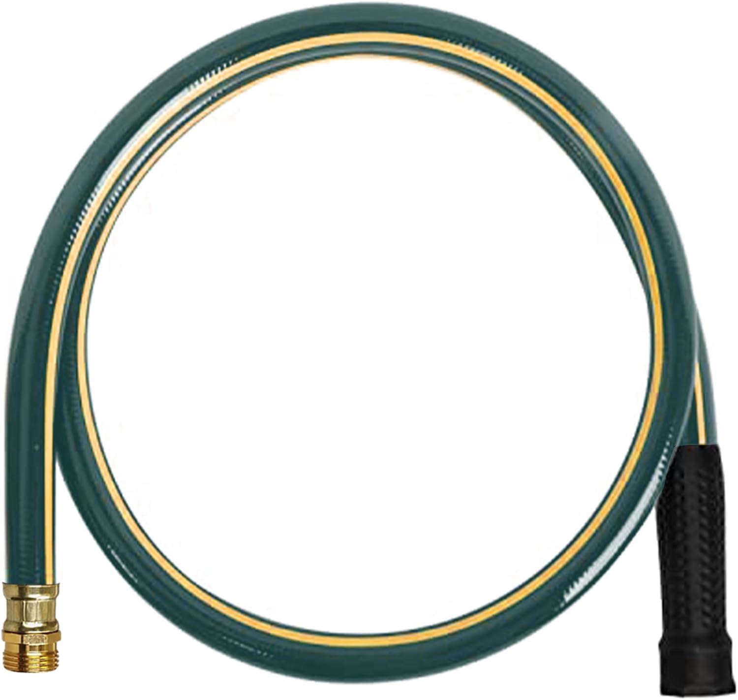 Short Lead Green Garden Hose Kink-Proof, Leak-Proof, Brass Aluminum ...
