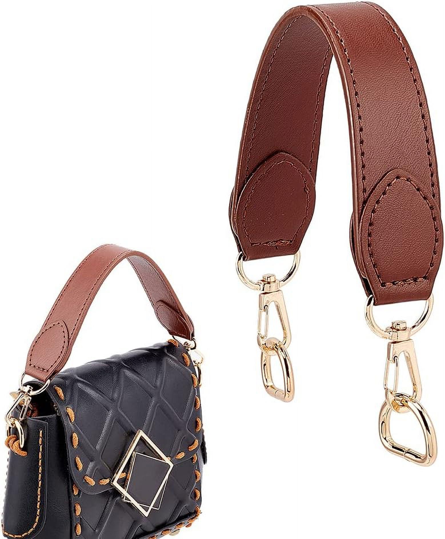 Short Leather Handbag Handle 12.9 Inch PU Leather Purse Strap Wide ...