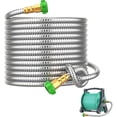 Short Metal Garden Hose 15 ft with Female to Female Connector ...