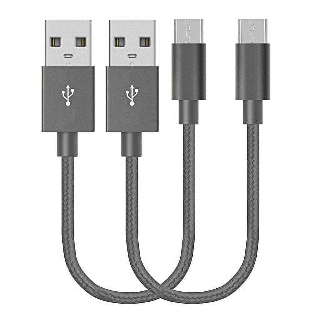 Short Micro USB to USB Fast Charger Cable Cords, High Speed Data and ...