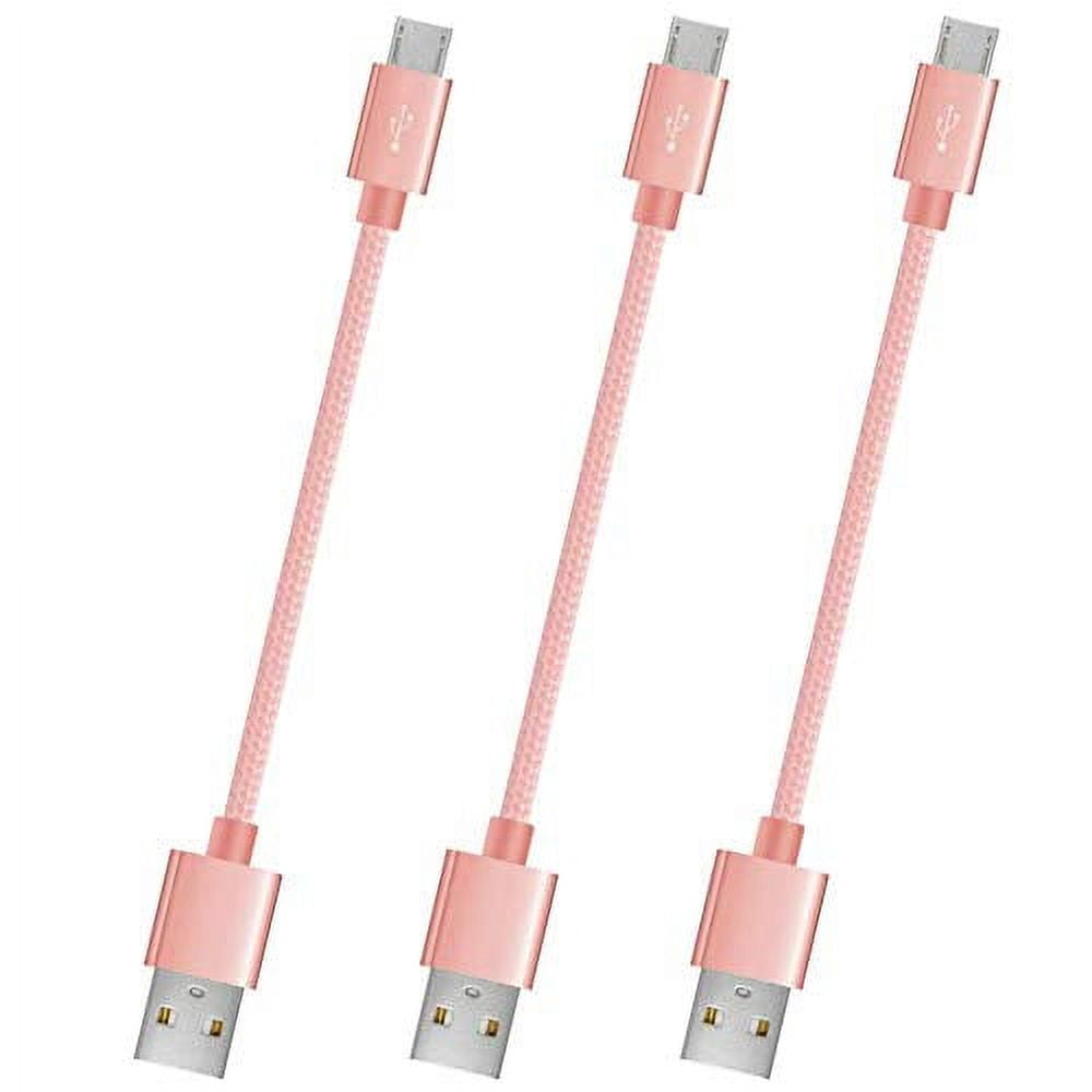 Short Micro USB to USB Fast Charger Cable Cords, High Speed Data and ...