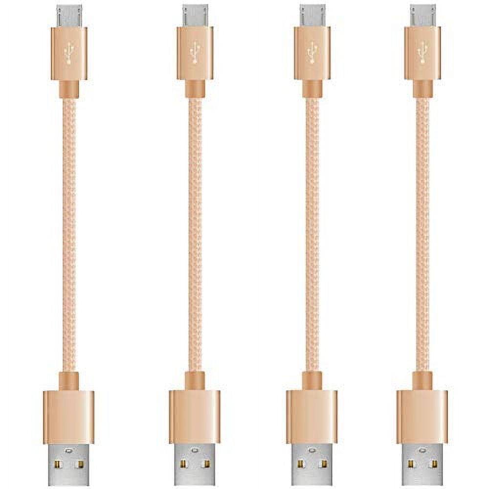 Short Micro USB to USB Fast Charger Cable Cords, High Speed Data and ...