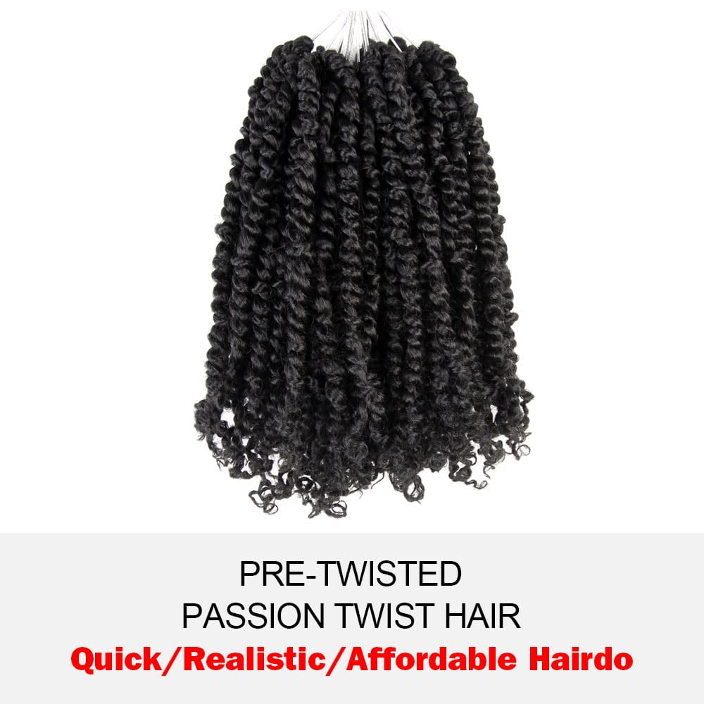 Short Passion Twist Hair 14 Inch Pre-Twisted Passion Twists Crochet Hair Je - Walmart.com