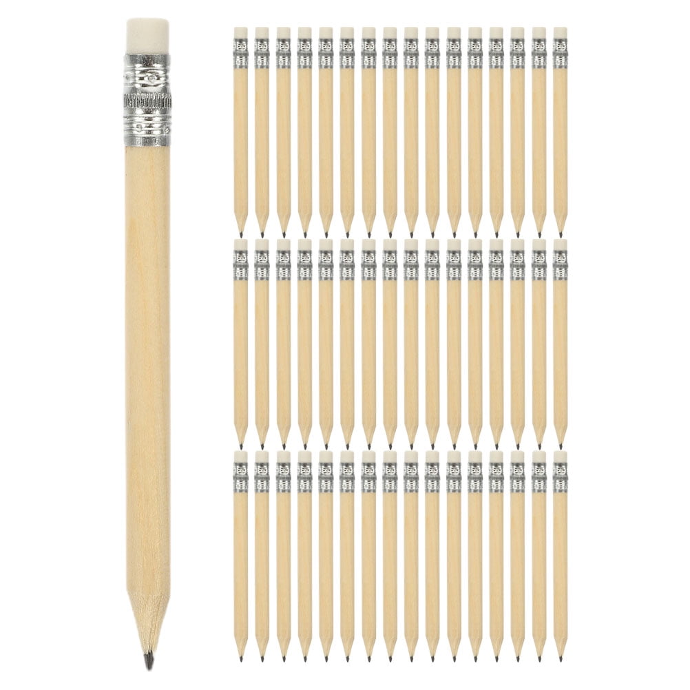 Short Pencil Small Pencils Hb Graphite Woodcase Student Office 100 Pcs ...