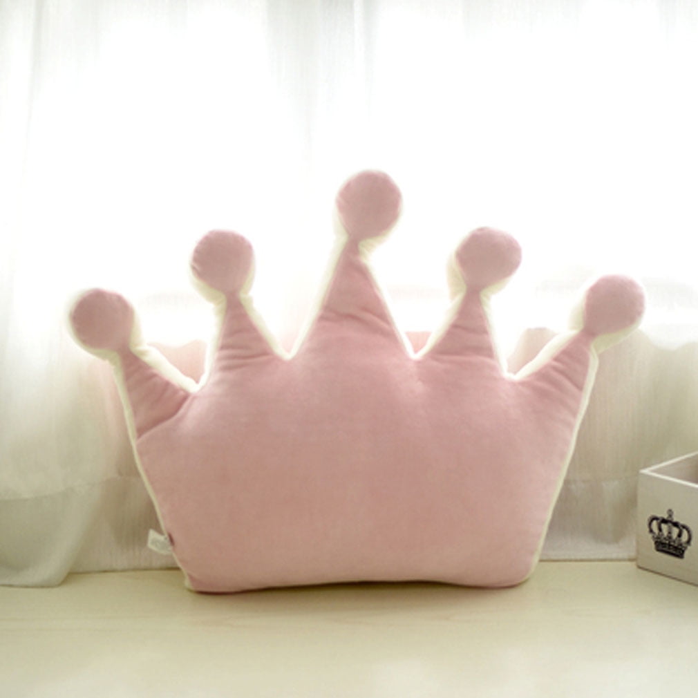 Short Plush Crown Shaped Princess Throw Pillows For Fluffy Plush ...