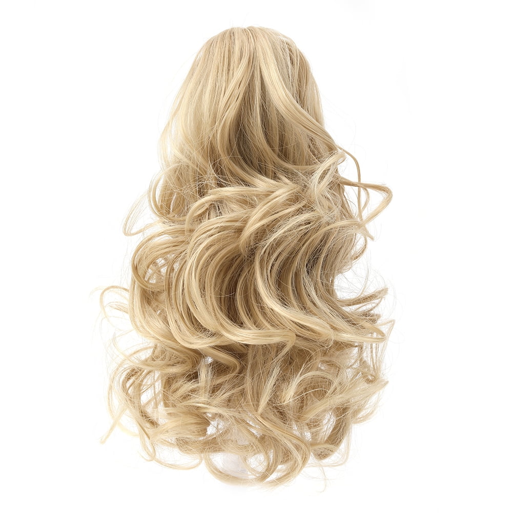 Short Ponytail Extension Synthetic Claw Curly Wavy Clip Wig in ...