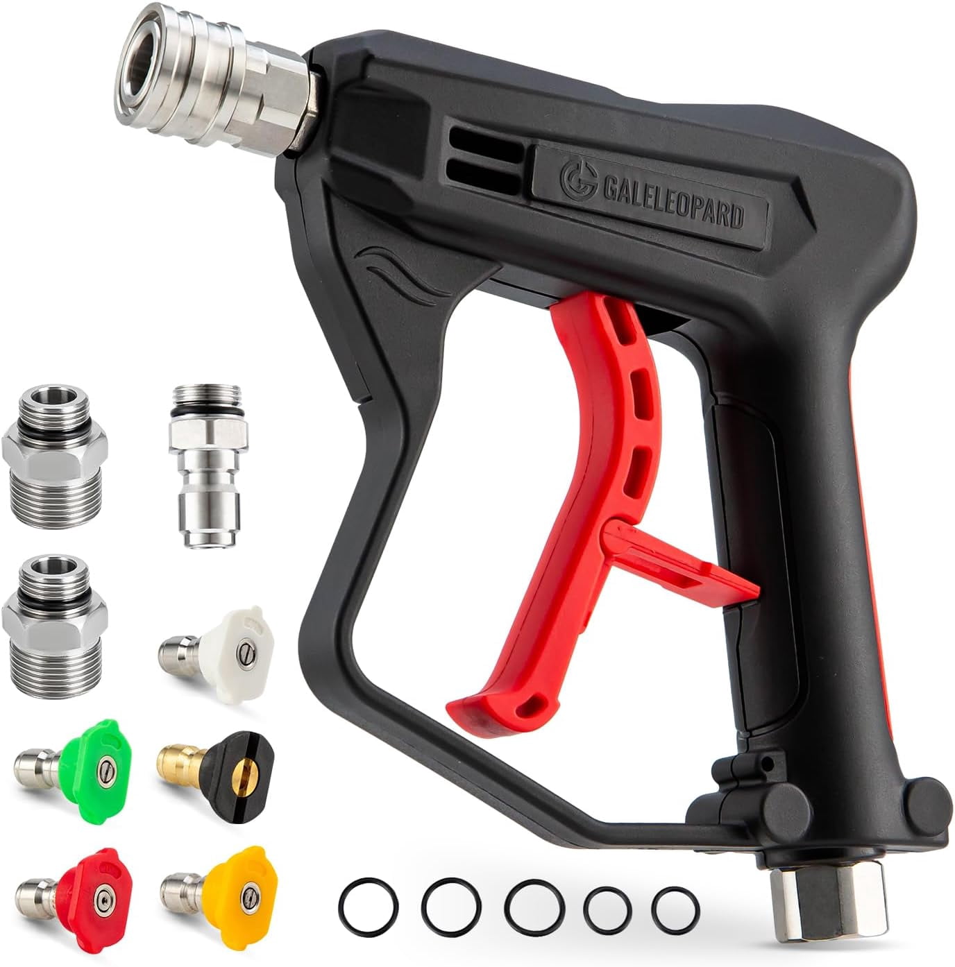 Short Pressure Washer Gun with 1/4" Quick Connector, 4350 PSI High ...