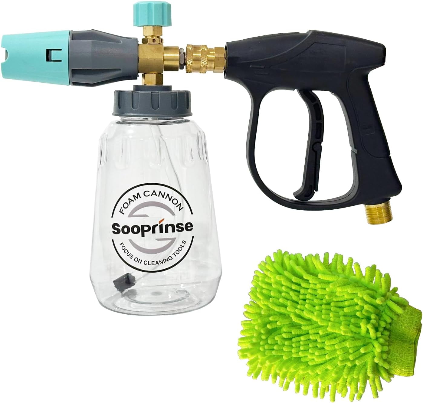 Short Pressure Washer Gun With Foam Cannon, High Pressure Snow Foam ...