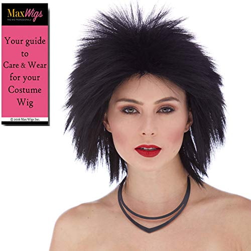 Short Punk Rocker Color 1 Black - Sepia Wigs Pat Benatar Rocker Ziggy ...
