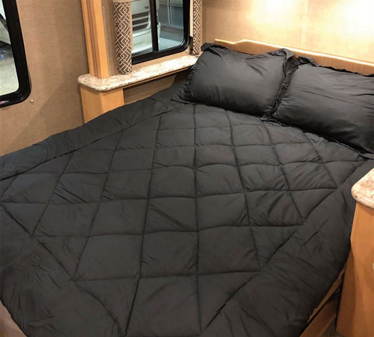 Short Queen Comforter - RV Bedding - Black - Walmart.com