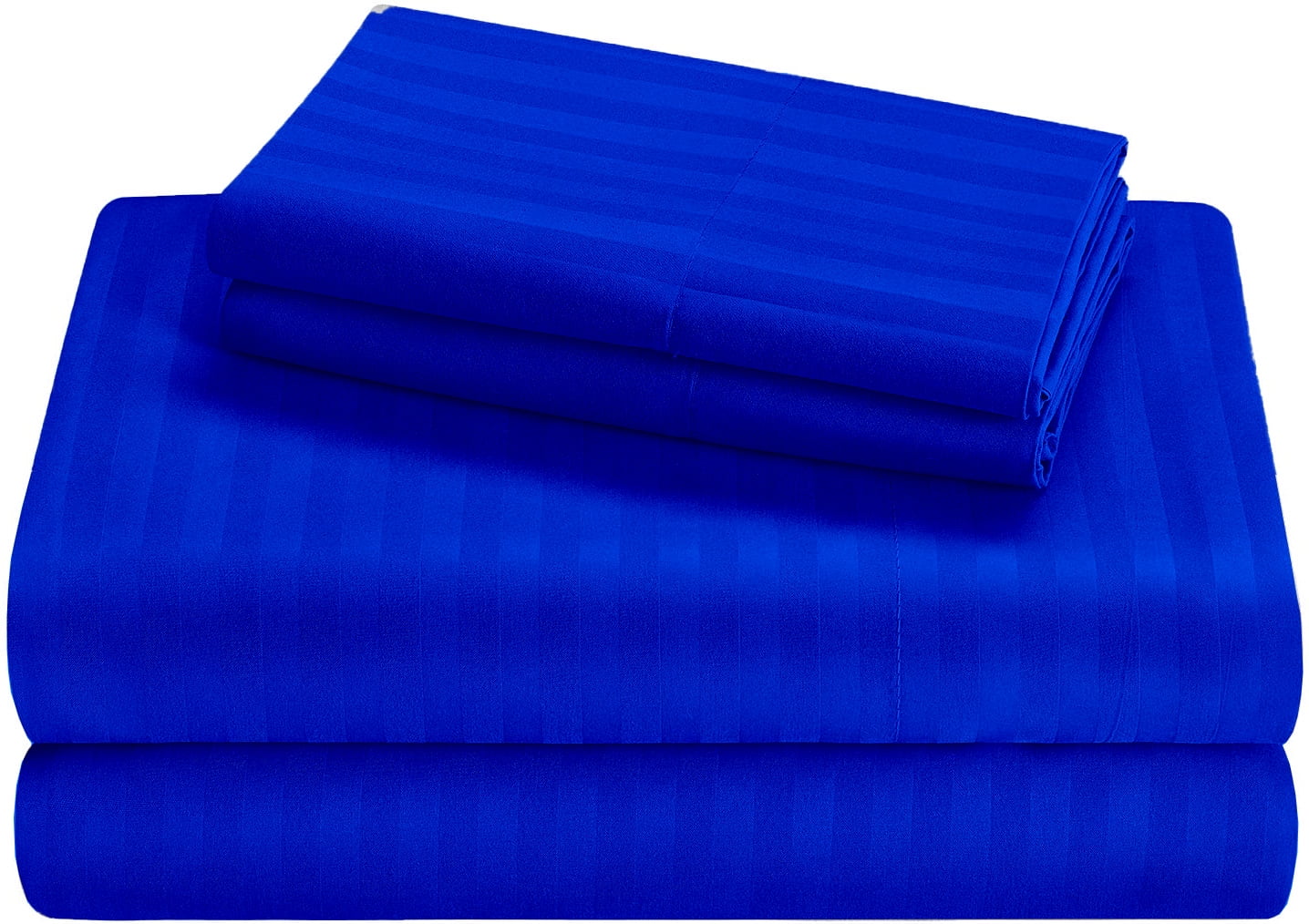 Short Queen Size Giza Striped Pattern Sheets - Premium 400-Thread-Count ...