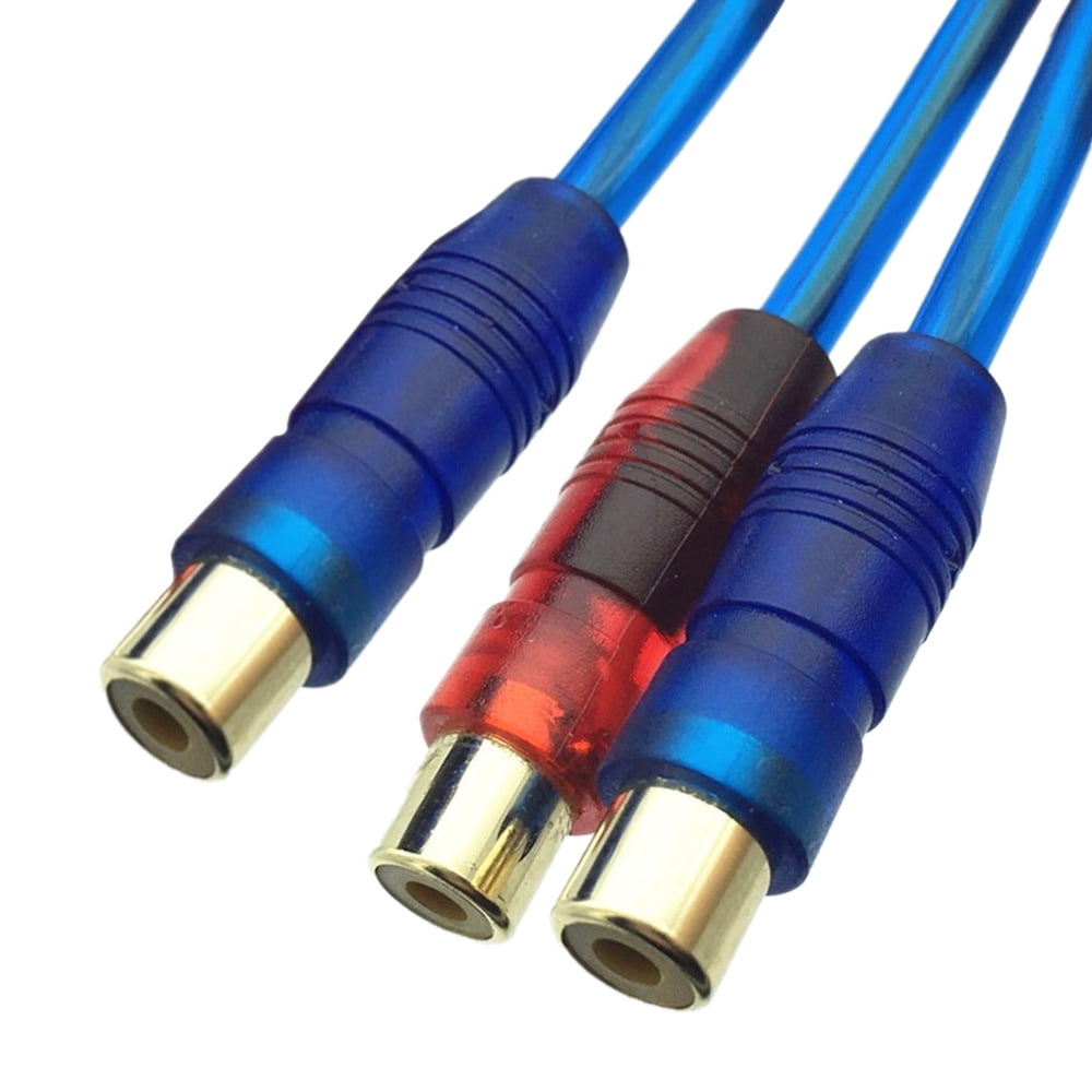 Short RCA Male to Female Double Lotus Head Stereo Adapter Cable for Car ...