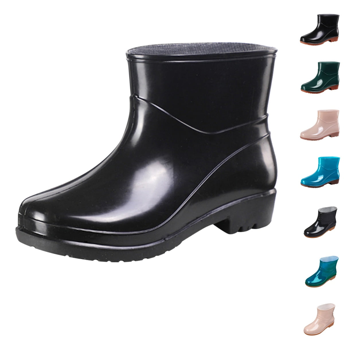 Short Rain Boots For Women and Men Ankle Waterproof Rainboot Slip On ...