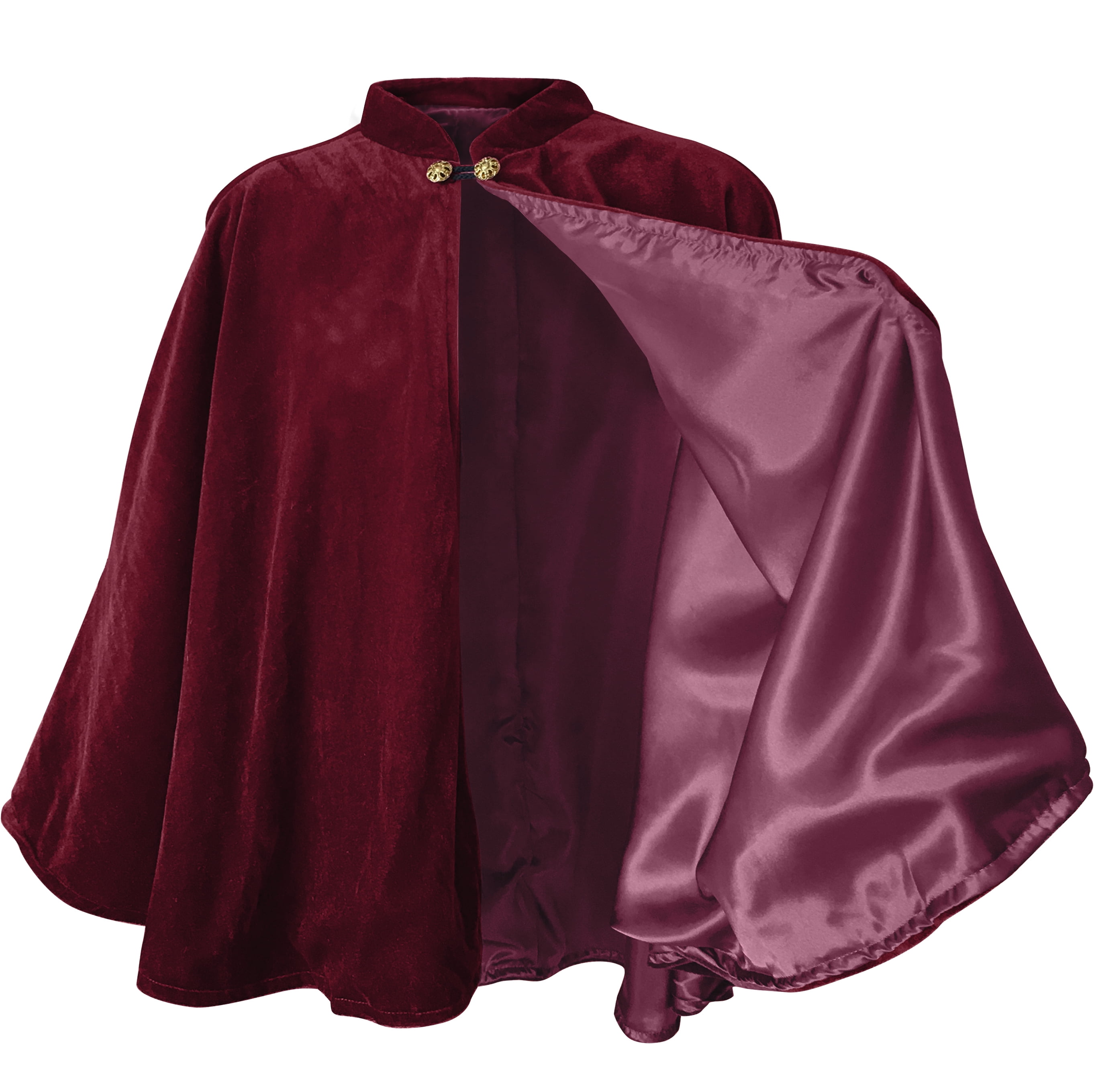 Short Renaissance Cloak, Velvet Capelet Lined in Satin, Unisex ...
