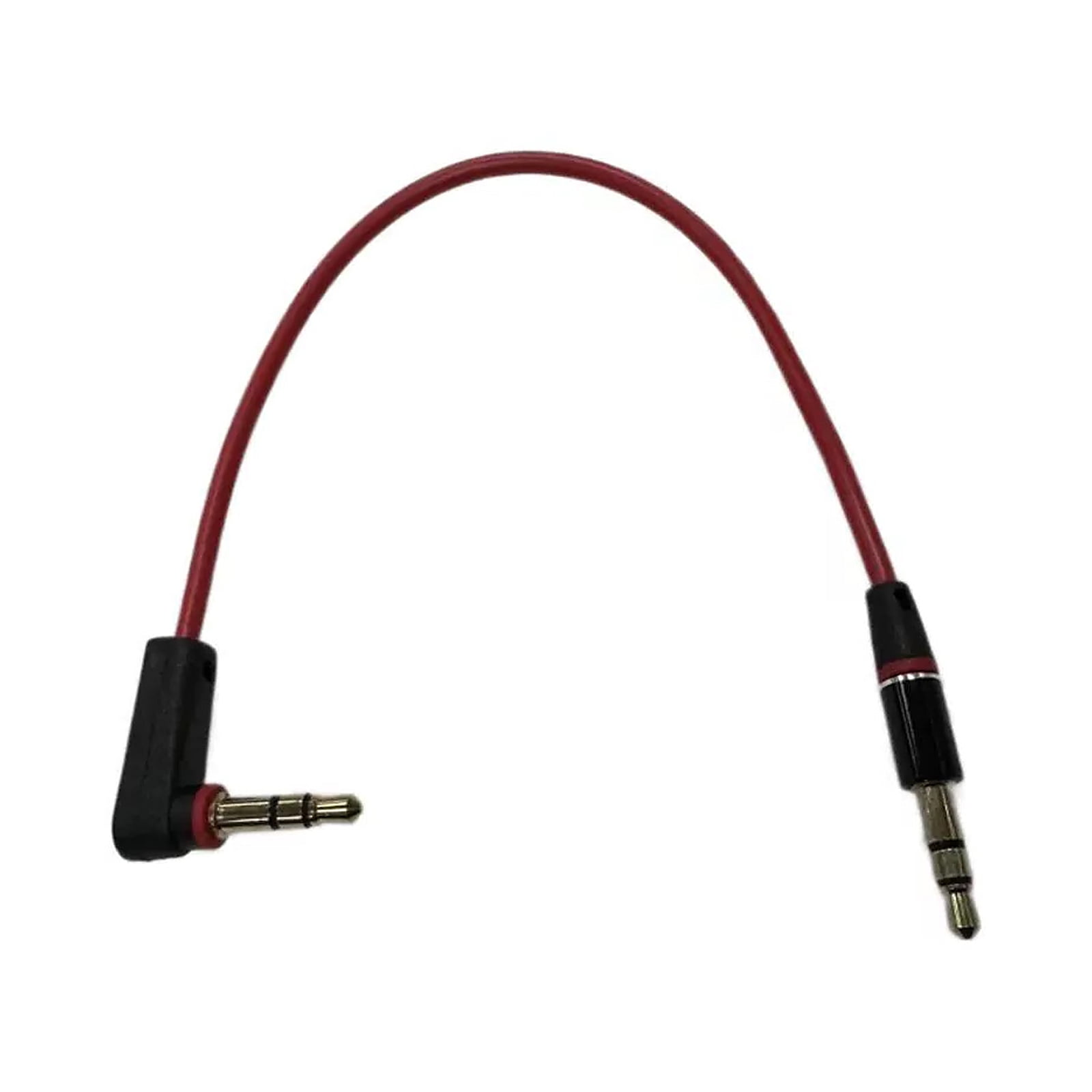 Short Right Angled Auditory Cable Gold Plated Connectors Nylon Braided ...