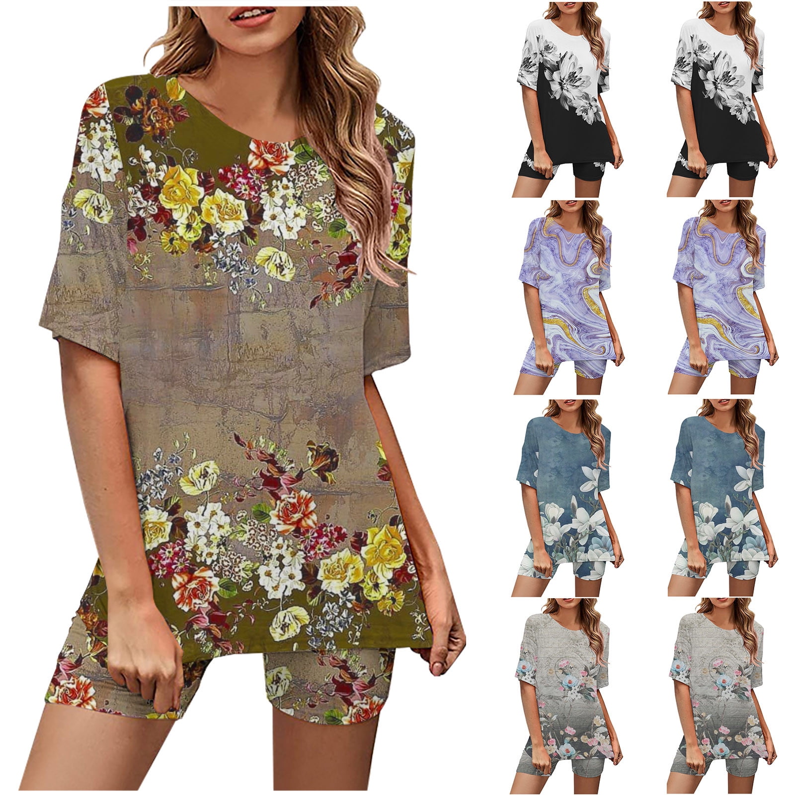 Short Sets Wenini Linen Short Sets Women 2 Piece Outfits Classy Summer ...