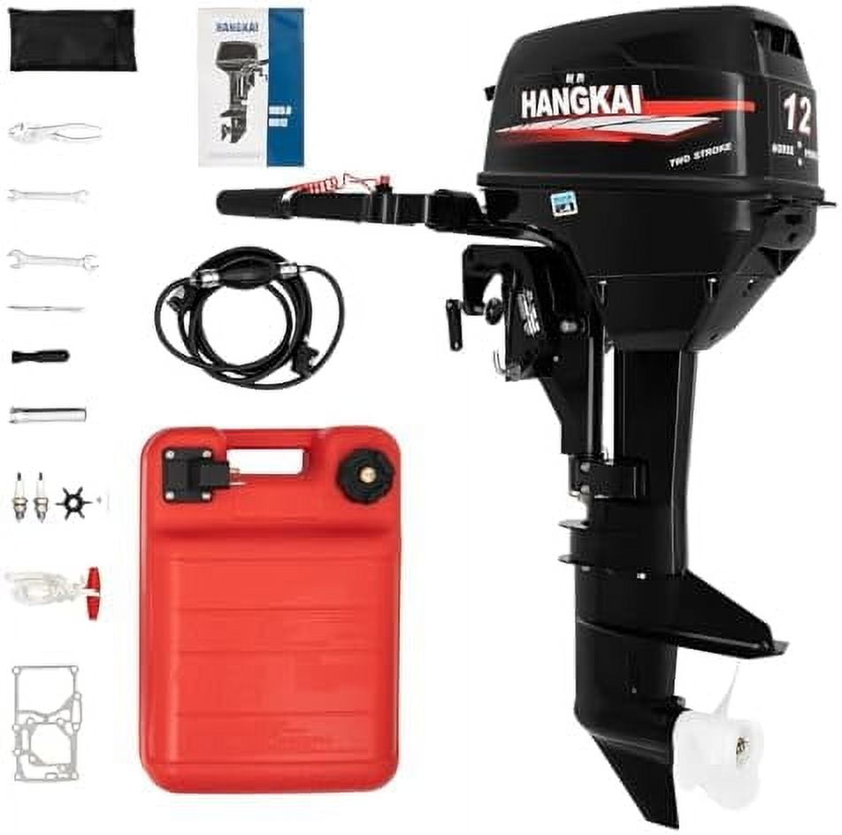 Short Shaft Outboard Motor, 2 Stroke 12 HP Outboard Boat Motor, 169CC Heavy Duty Fishing Boat ...