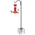 Short Shepherds Hooks for Outdoor, 48 Inch Bird Feeder Pole with 5 ...