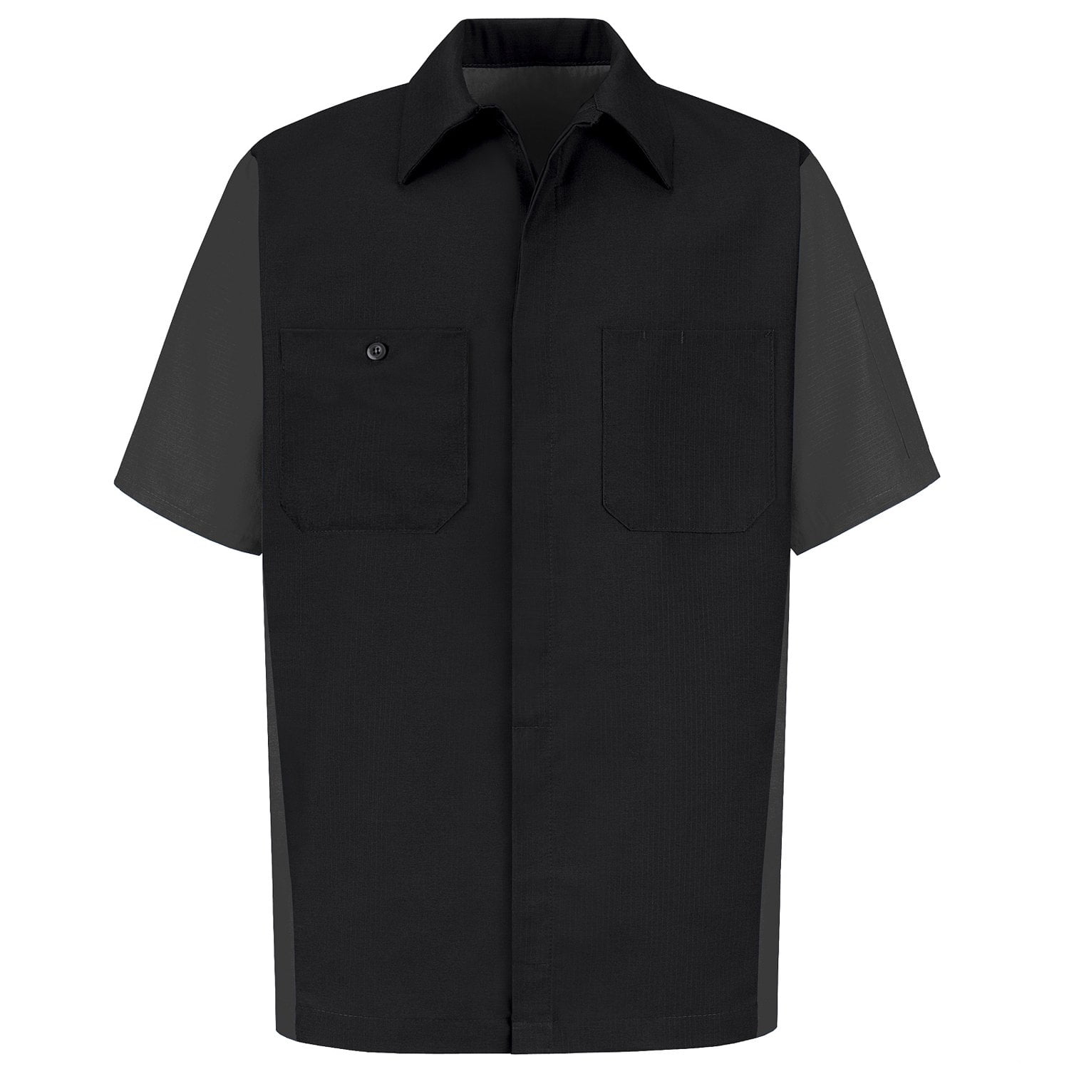 Red Kap - Short Sleeve Automotive Crew Shirt - SY20, Black/ Charcoal, L ...