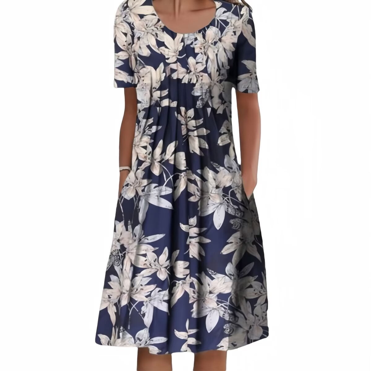 Short Sleeve Boho Dress for Women 2024 Hawaiian Paisley Floral Sun ...
