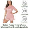 Short Sleeve Cotton Pajamas Sets for Women 2pc Women's Shorts Pajama ...
