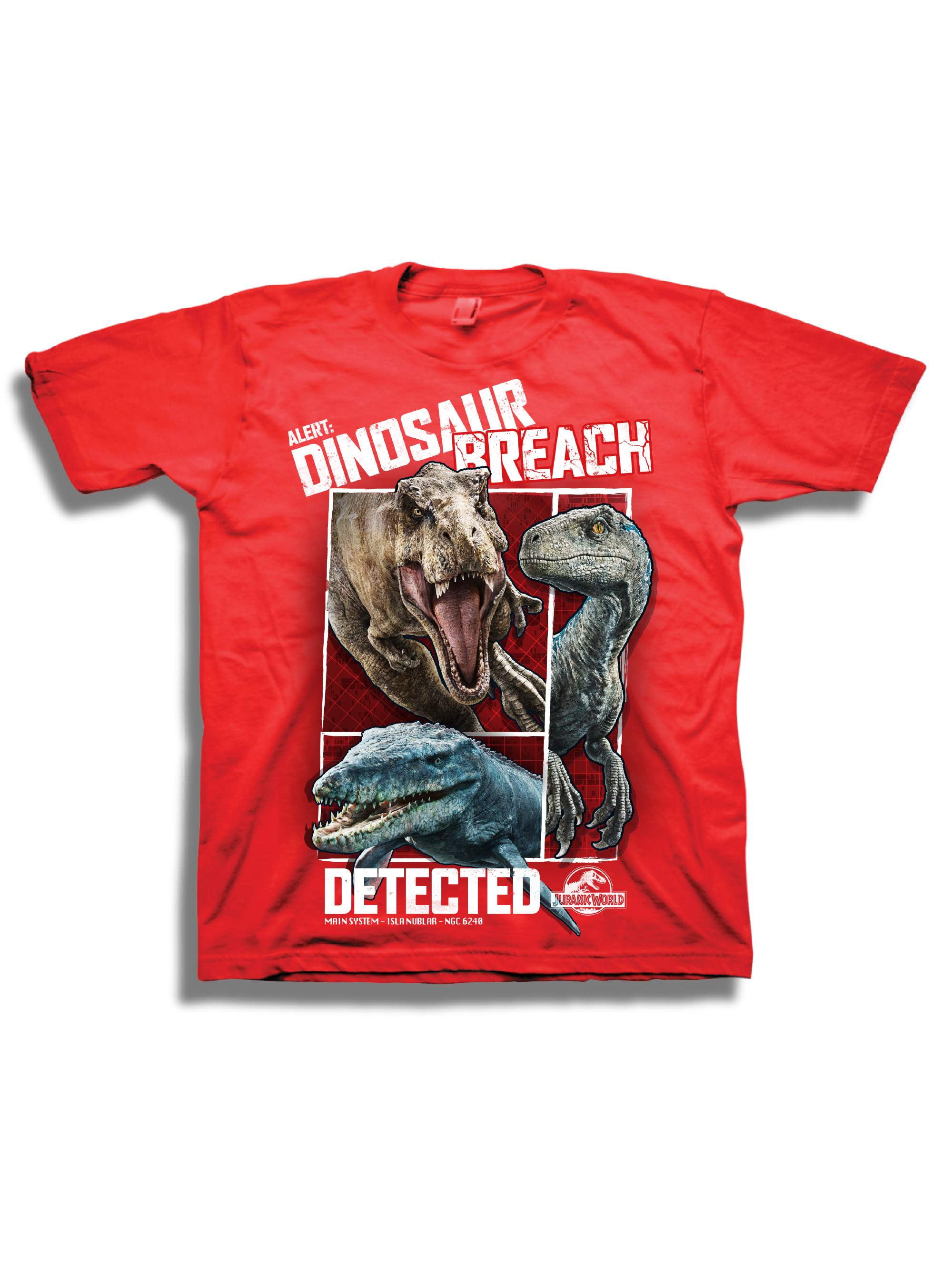 Short Sleeve Jurassic Park Dinosaur Breach Graphic Tee - Walmart.com