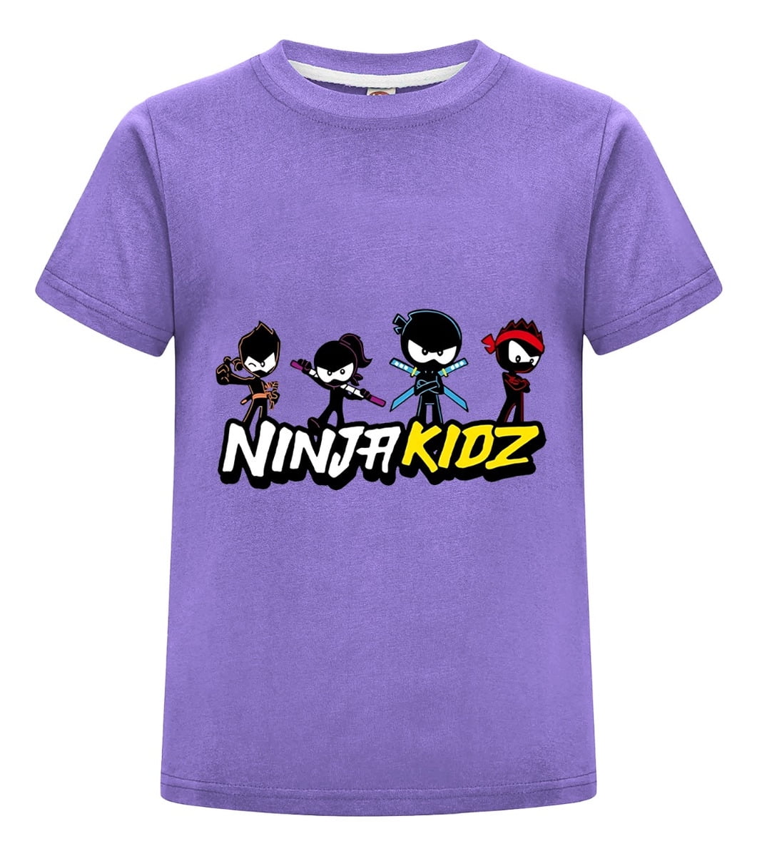 Short Sleeve Ninja Kidz Tee for Kids – Colorful Graphic Print Shirt for ...