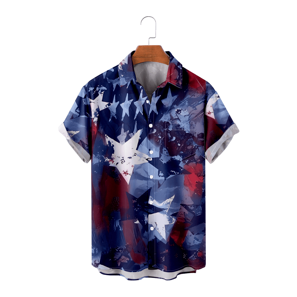 Short Sleeve Shirt Hawaiian Style Likable Magic Animation Paint Graphic ...
