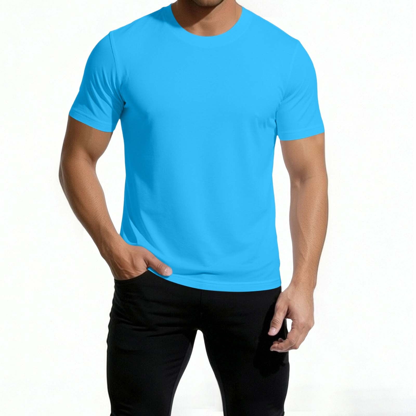 Short Sleeve T Shirts for Men Post-Surgery Open Side Snaps Tees Tops ...