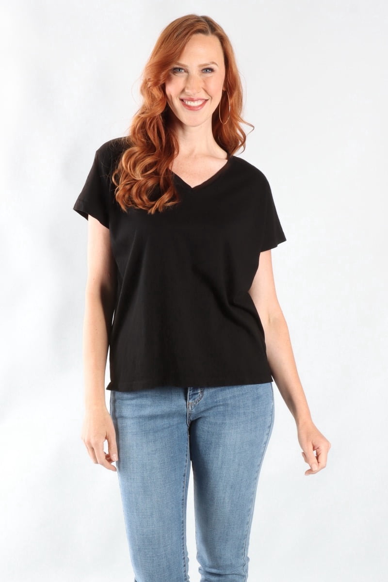Short Sleeve V Tee - Walmart.com