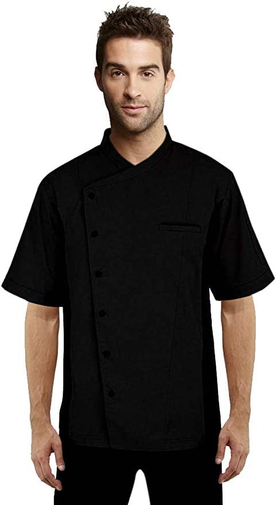 Short Sleeves side Mesh Vented Chef Coat Jacket Uniform Unisex for Food ...