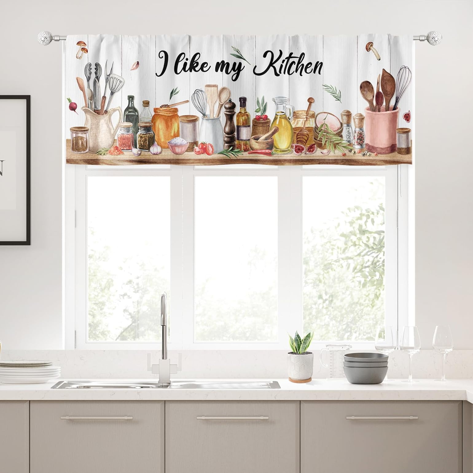 Short Small Valances Curtains Retro Farmhouse Rustic Country Mushroom ...