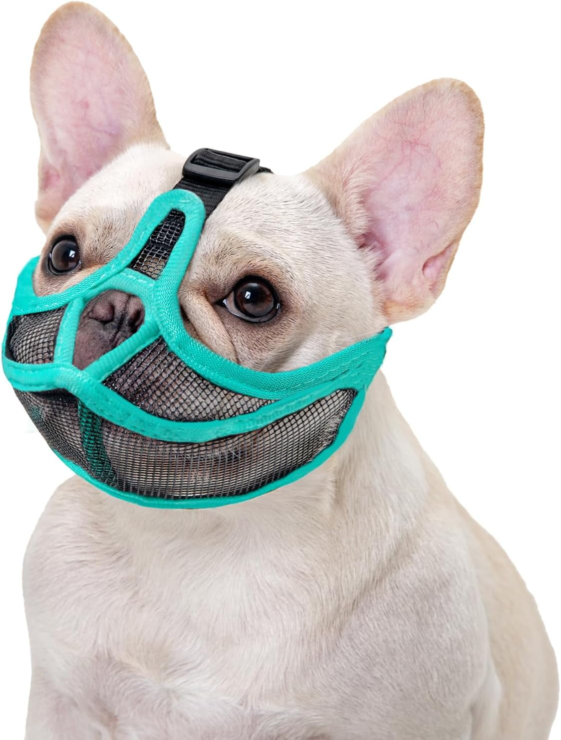 Short Snout Dog Muzzle, Soft Breathable Mesh Bulldog Muzzle Won’t Cover ...