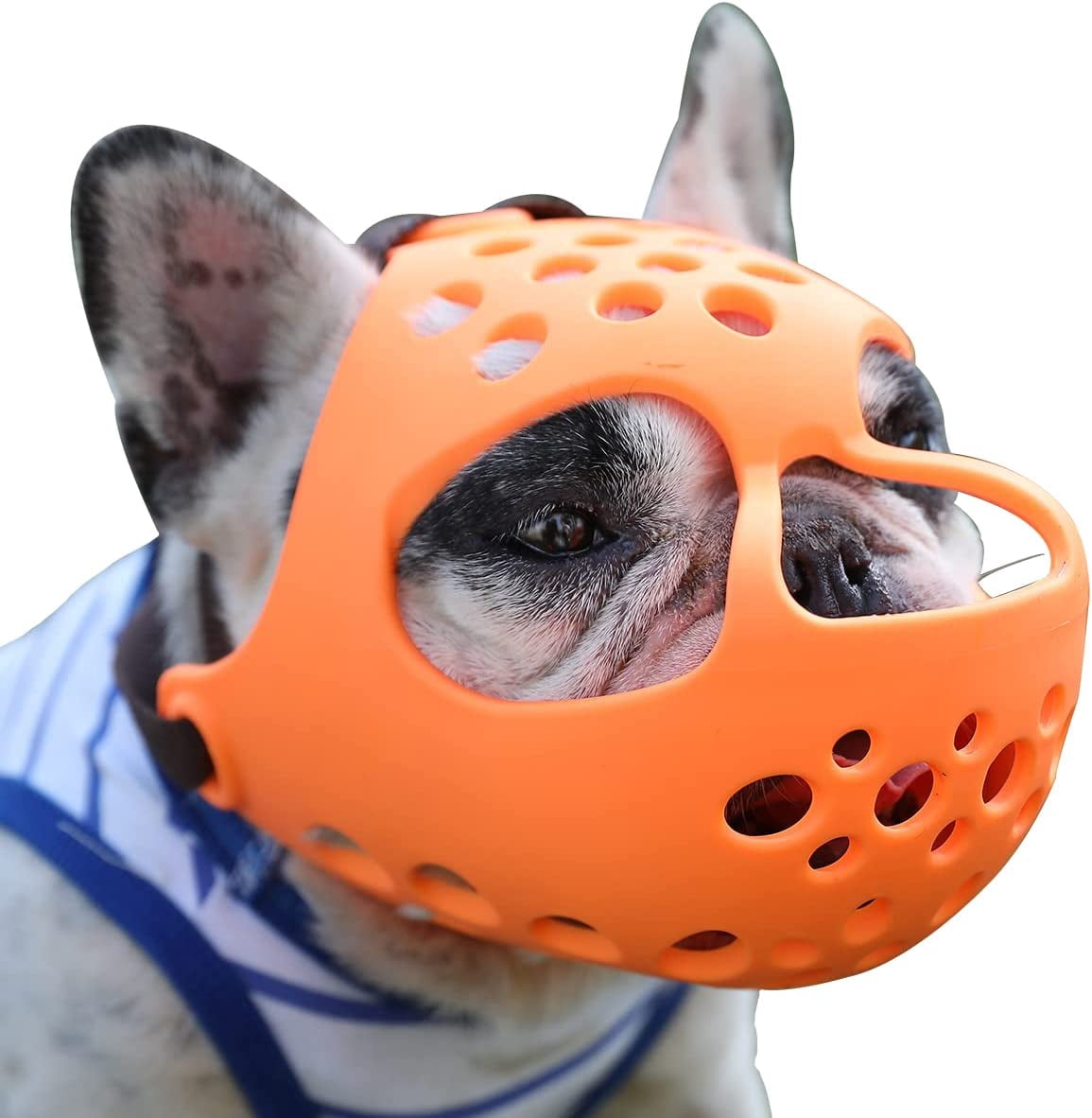 Short Snout Dog Muzzle, Soft Silicone Flat Faced Muzzle for French ...