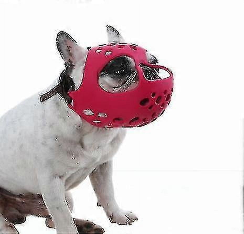 Short Snout Dog Muzzle,soft Silicone Adjustable Breathable Bulldog ...