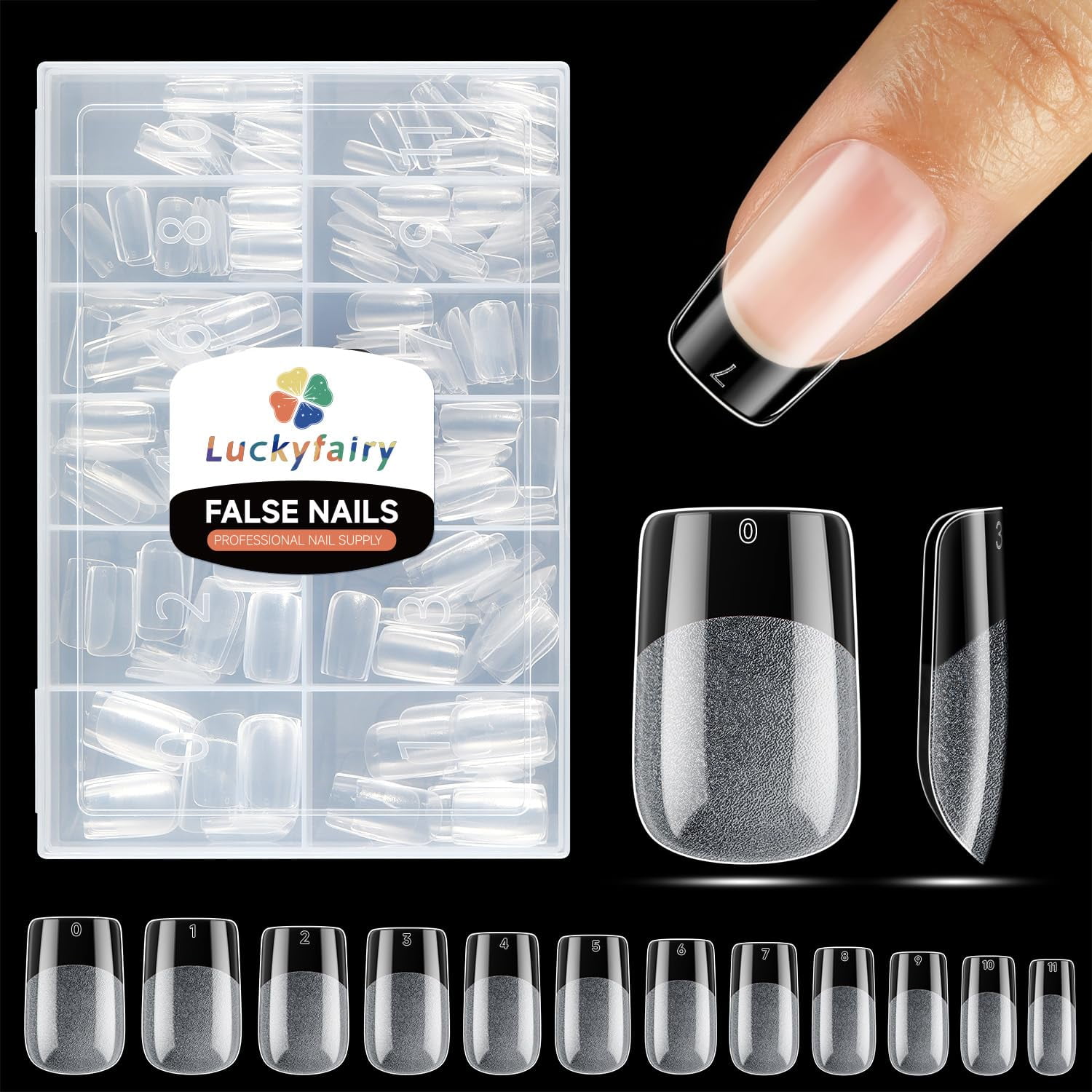 Short Square Gel Nail Tips Half Matte Short Square Gel Nail Tips Full ...