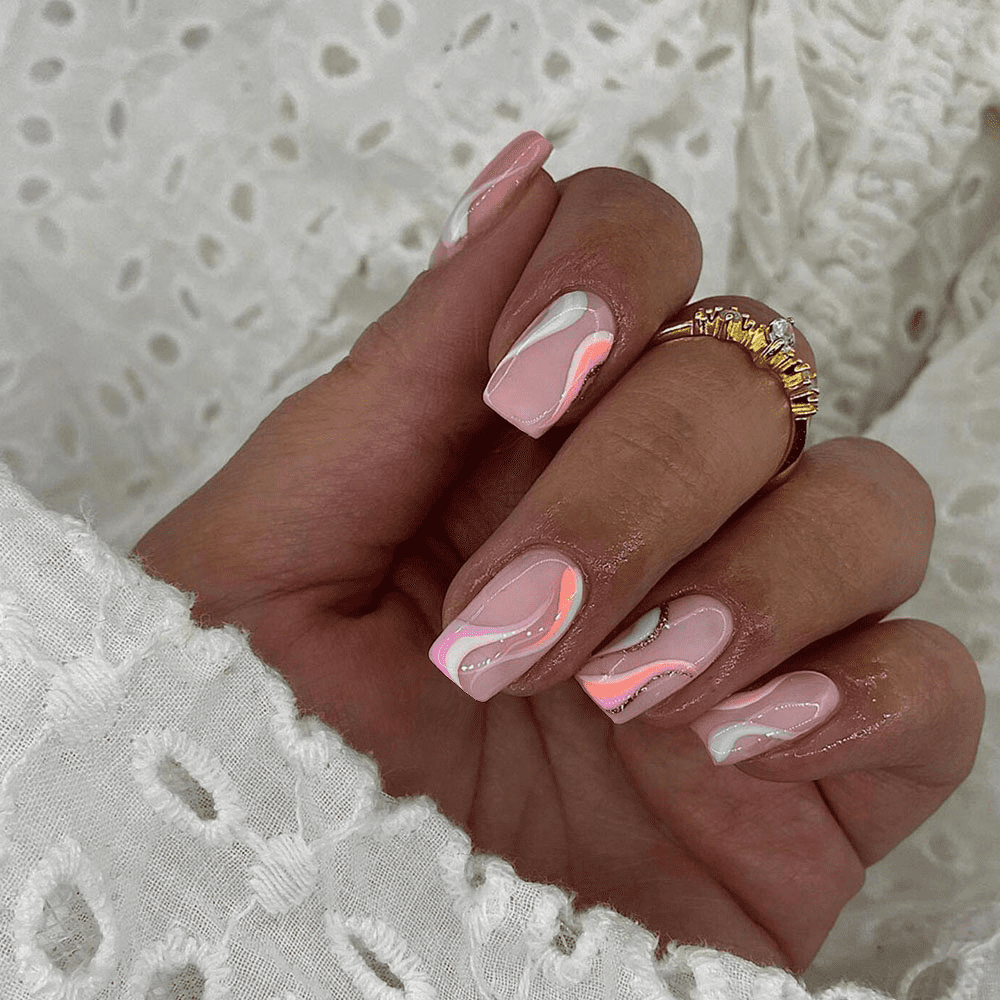 Short Square Press on Nails,KXAMELIE Glossy Glue on Nails Press on,Made ...