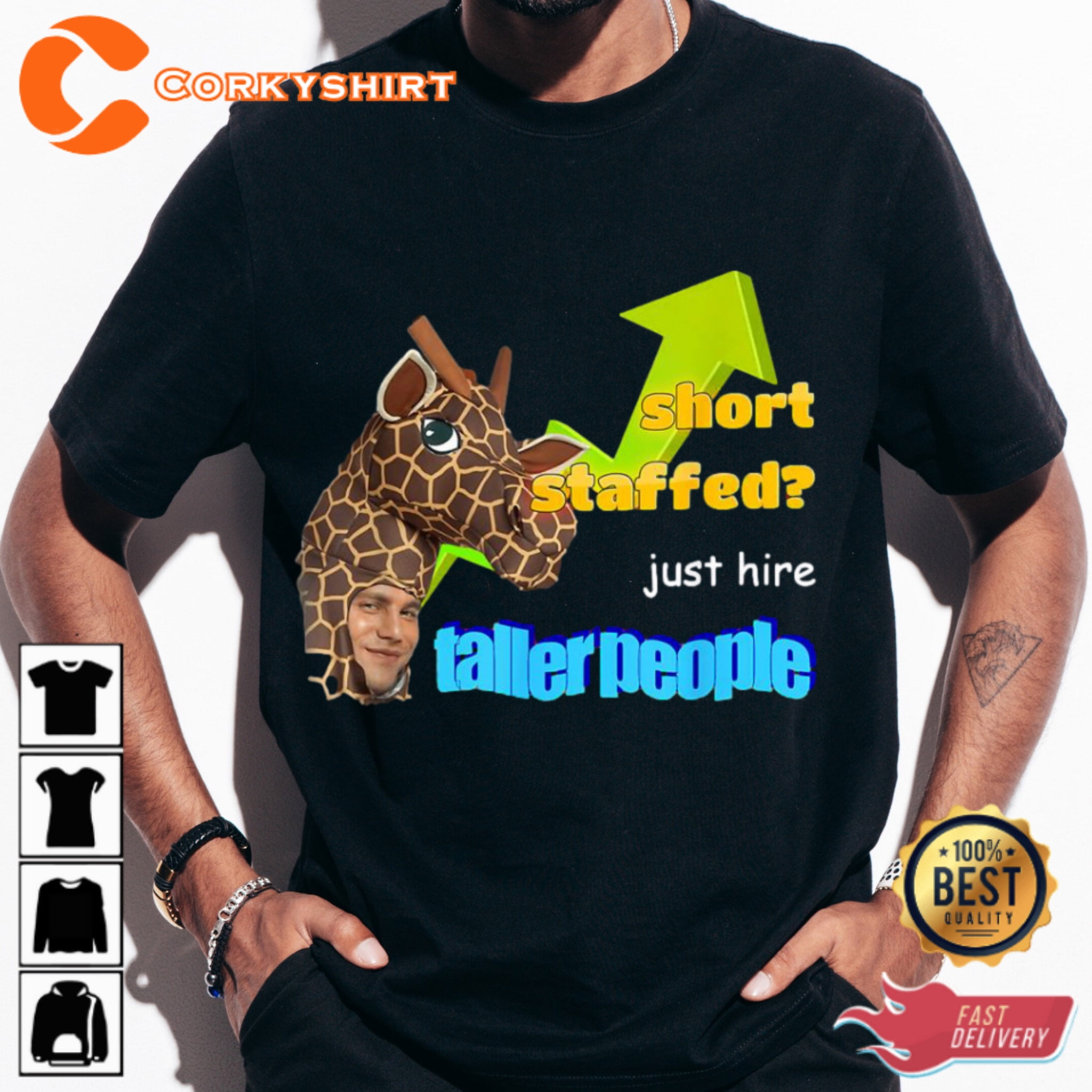 Short Staffed Just Hire Taller People Meme Funny Internet Meme T-shirt ...
